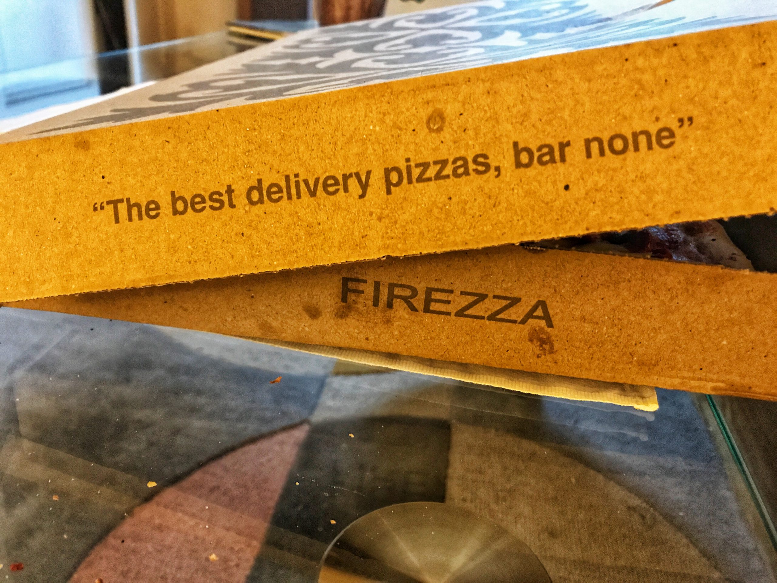 Firezza Pizza. Takeaway pizza with nothing taken away.